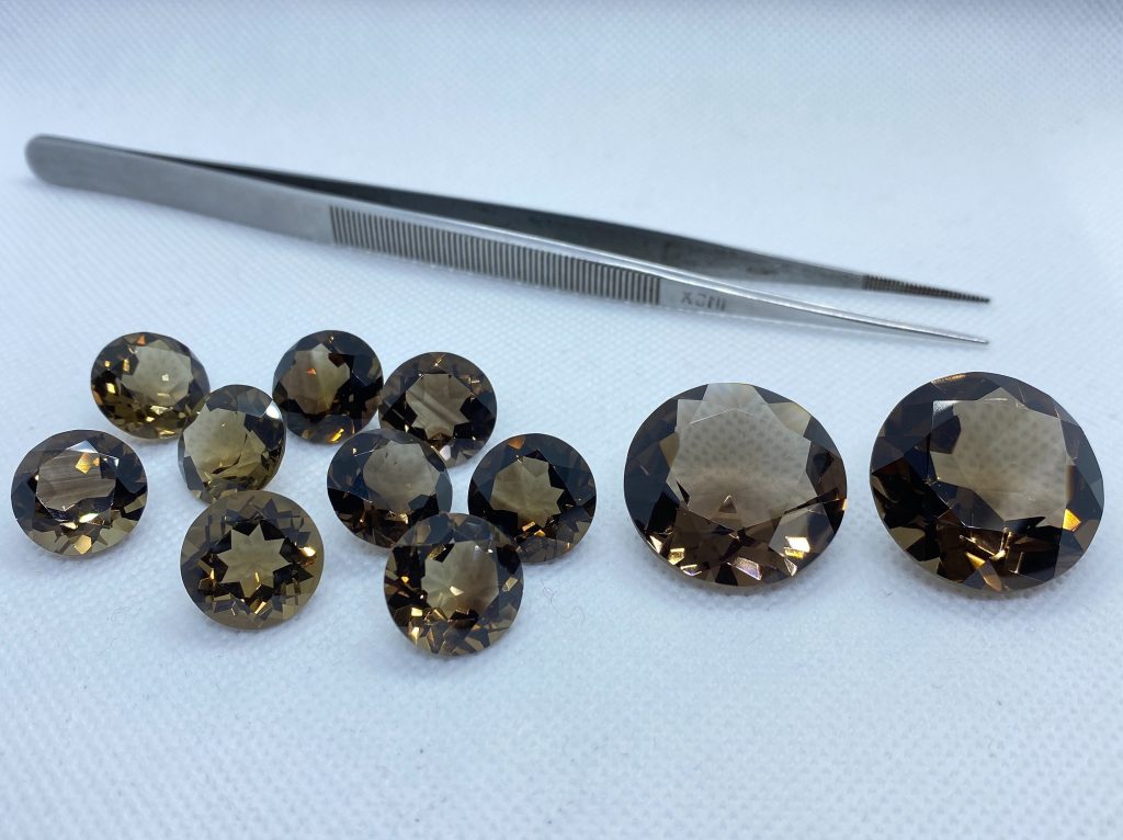 Smoky Quartz Faceted Round Gems in Assorted Sizes from 5mm to 30mm ...
