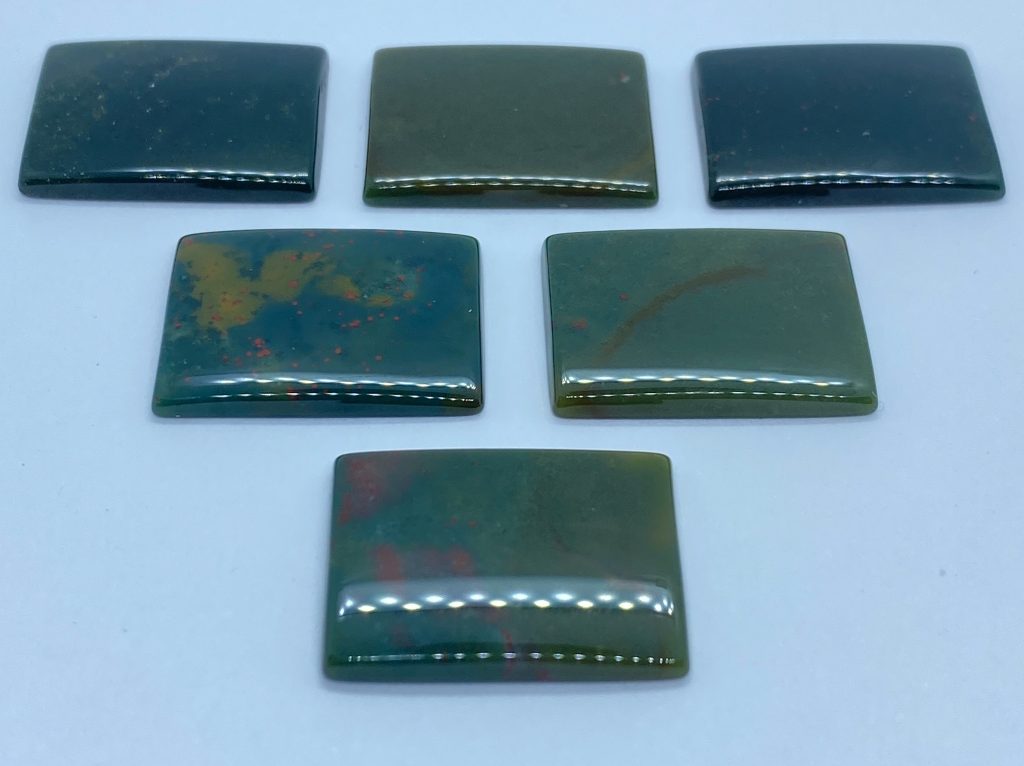Bloodstone Single Bevel Buff Top (SBBT) Rectangle Shape Loose Gemstones ...